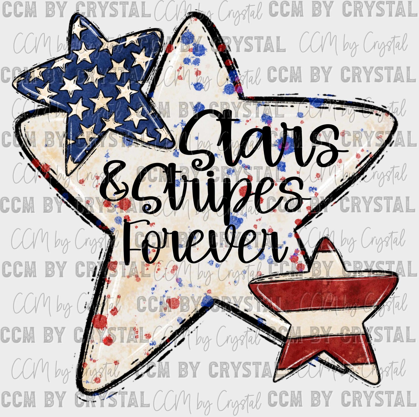 Stars and Stripes Forever USA Ready to Press Transfer DTF Transfer ...