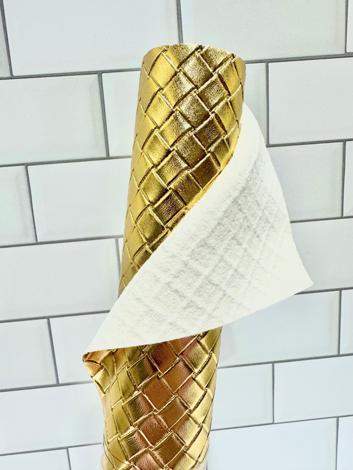 Gold Diamond Weave Vinyl | Michaels