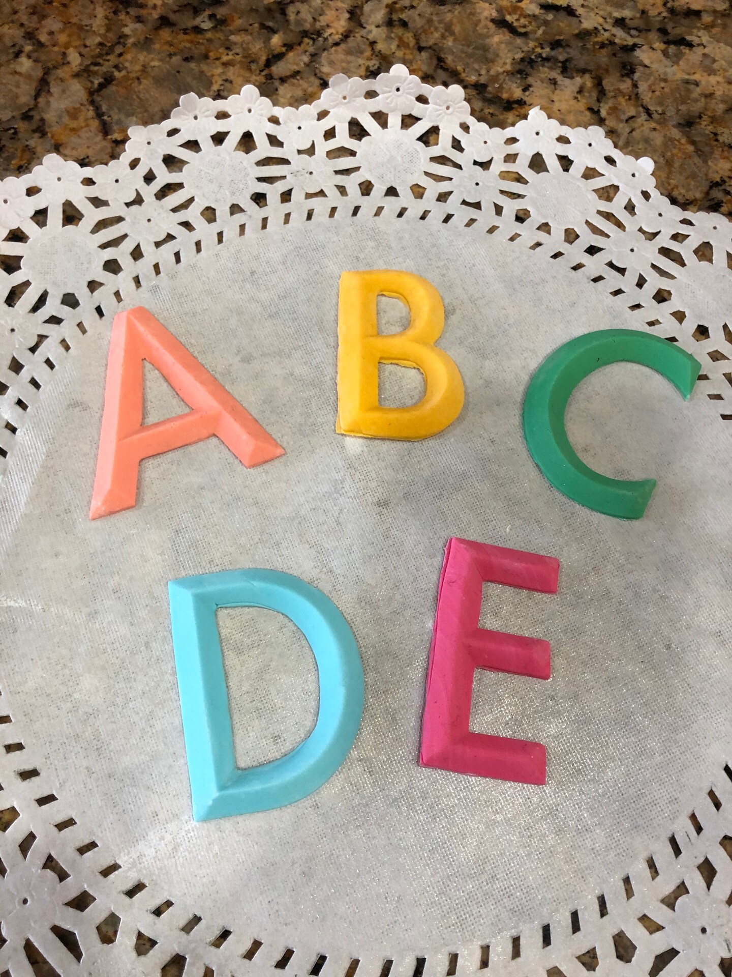 Big Fondant Capital letters. Cake or cupcake topper. | MakerPlace by ...