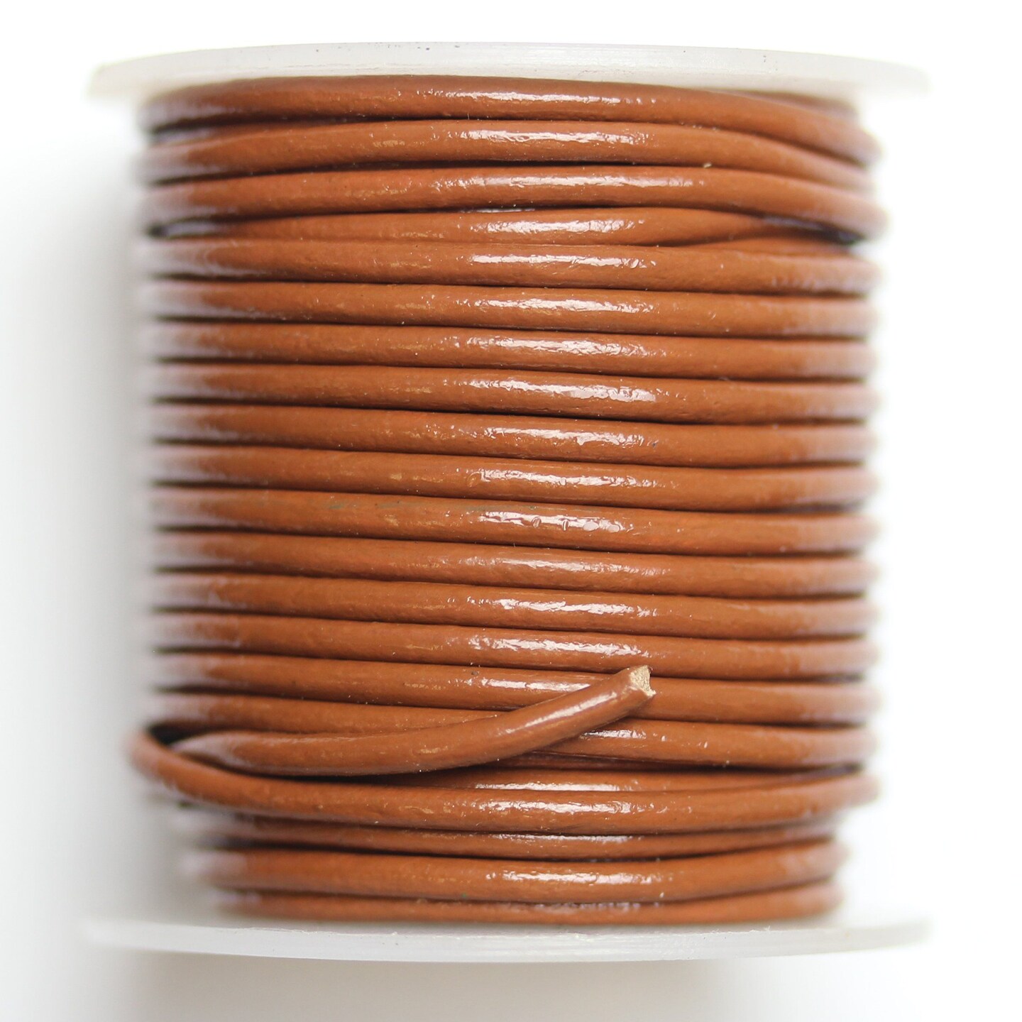 Real Leather Cording 2mm Light Brown Polished | Michaels