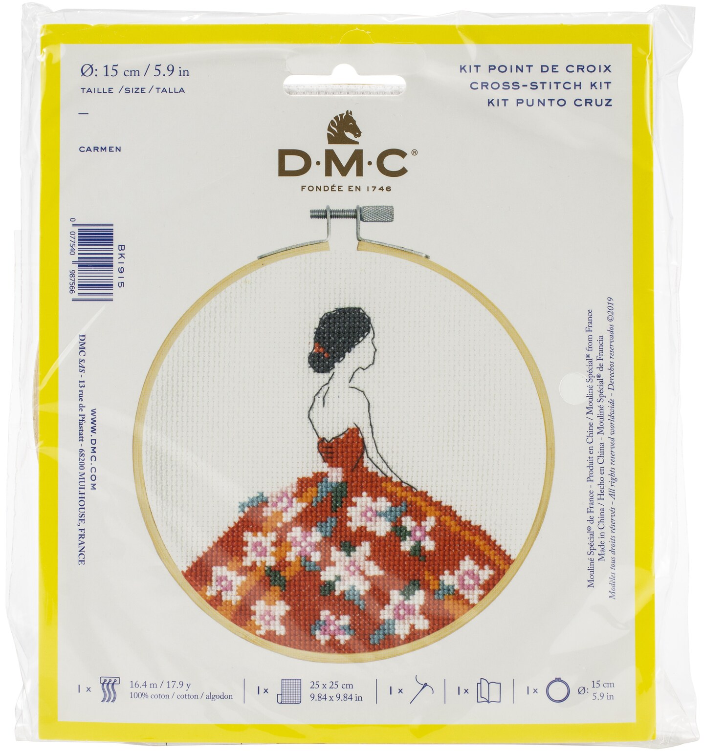 Dmc Stitch Kit 6" Diameter-Carmen (14 Count) | Michaels