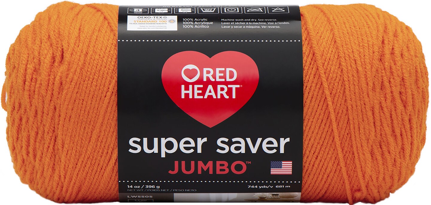Red Heart Super Saver Jumbo Yarn-Pumpkin | Michaels