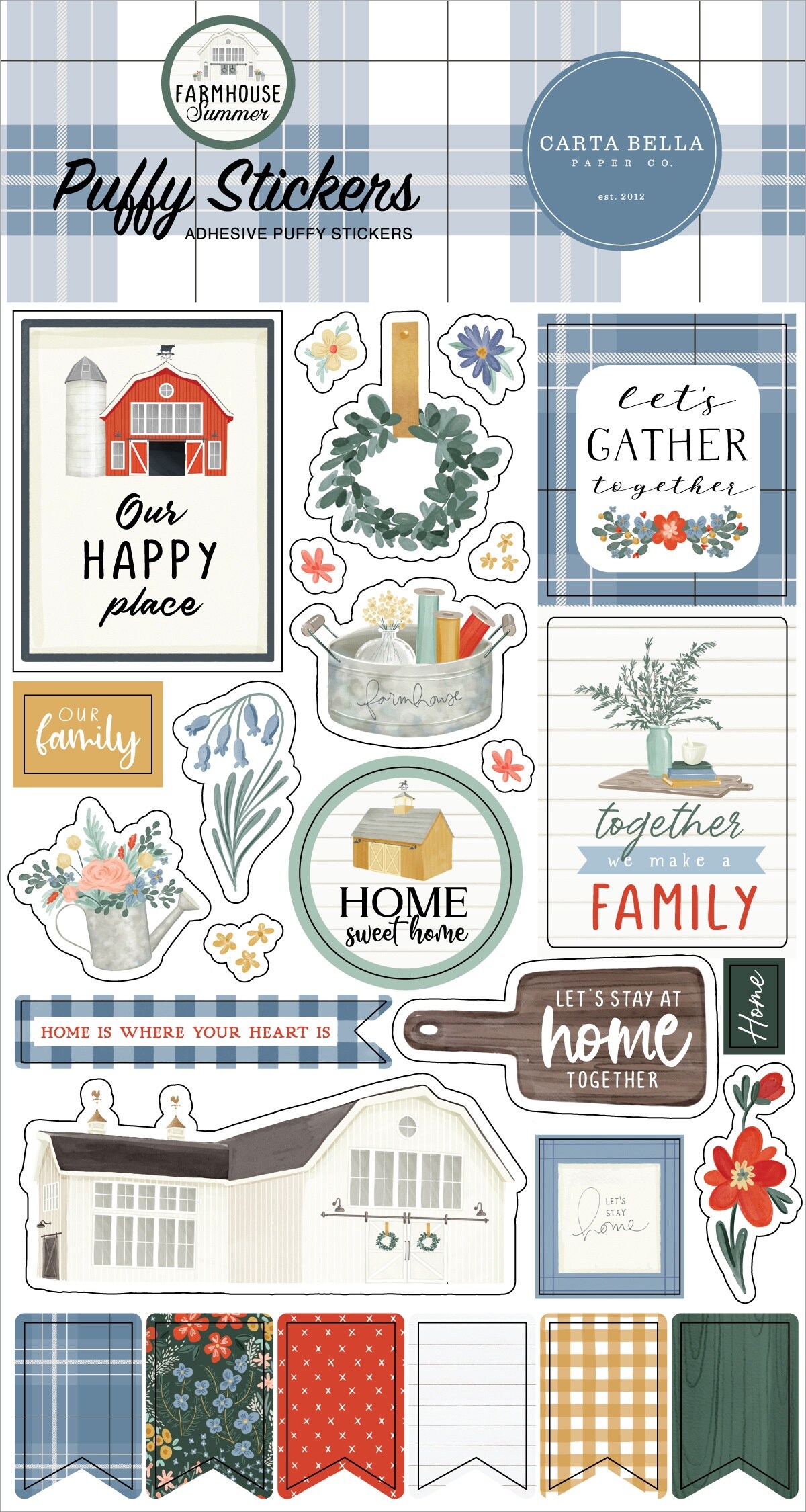 Farmhouse Summer Puffy Stickers- | Michaels