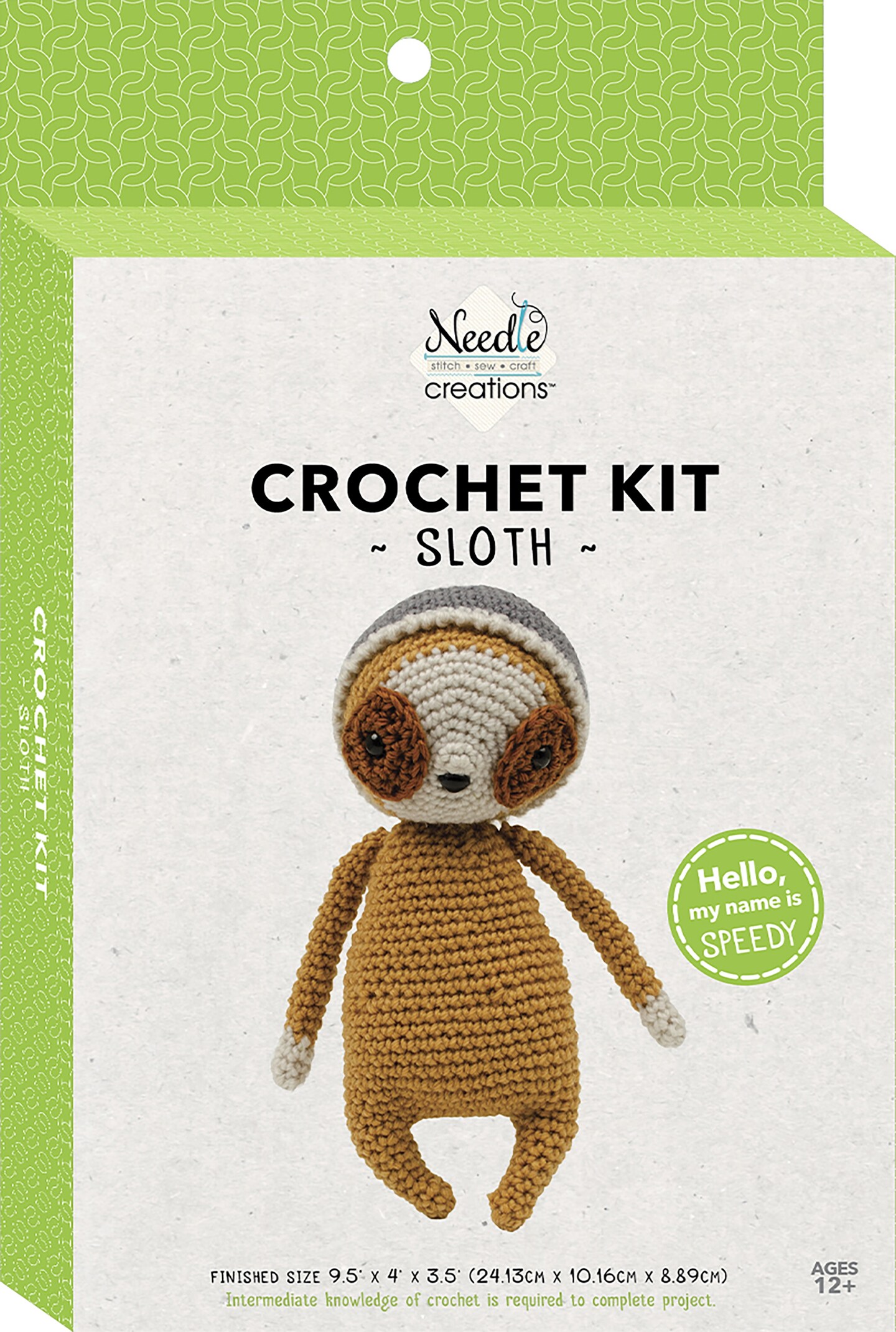 Fabric Editions Stitchin' Kidz Crochet Kit -Sloth | Michaels