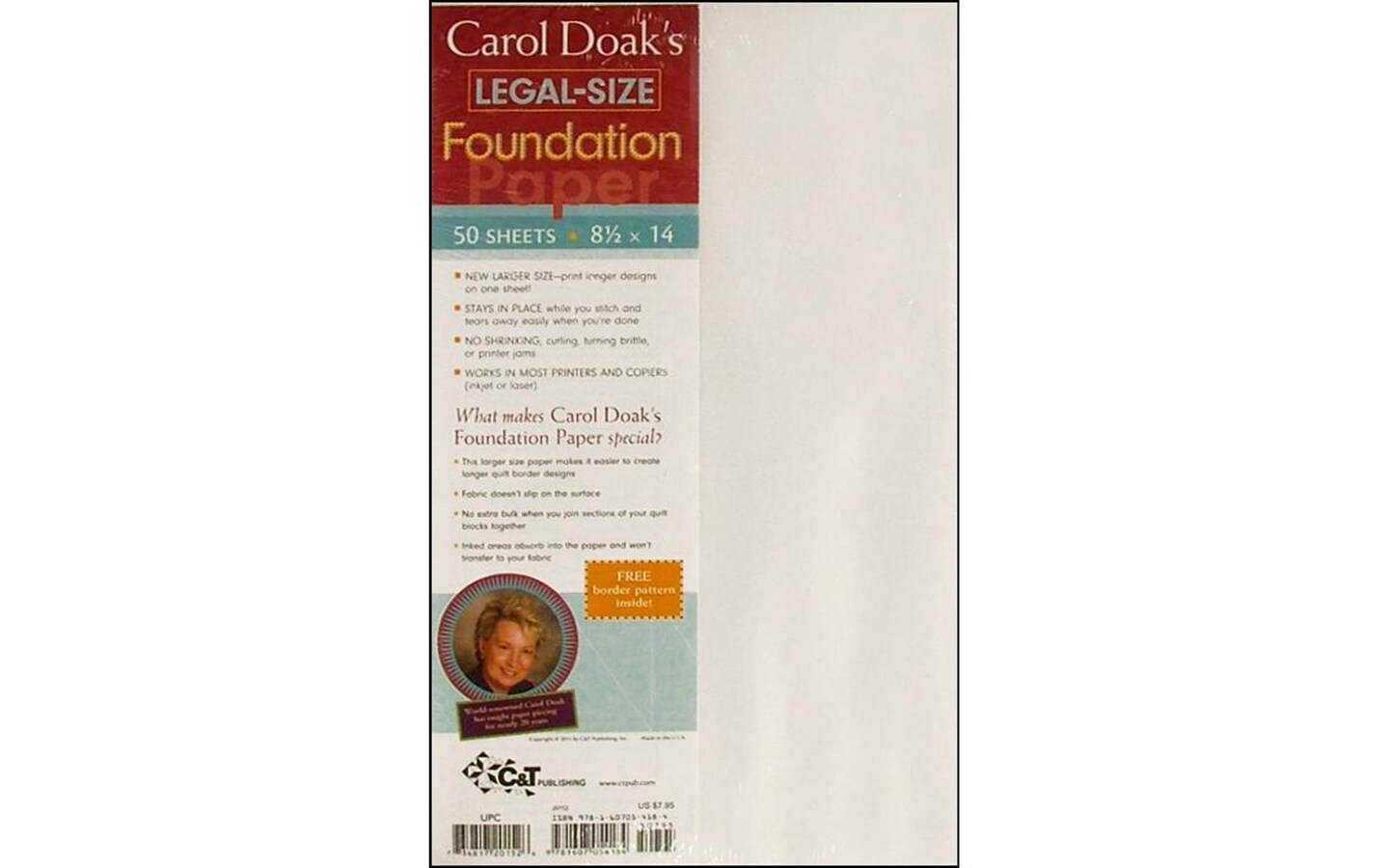 C&T Carol Doak's Foundation Paper 8.5X14 50Pc | Michaels