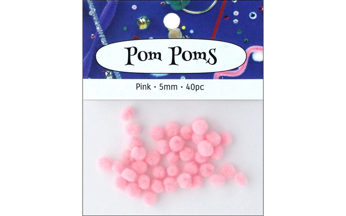 Pa Ess Pom Pom 5Mm 40Pc Pink | Michaels