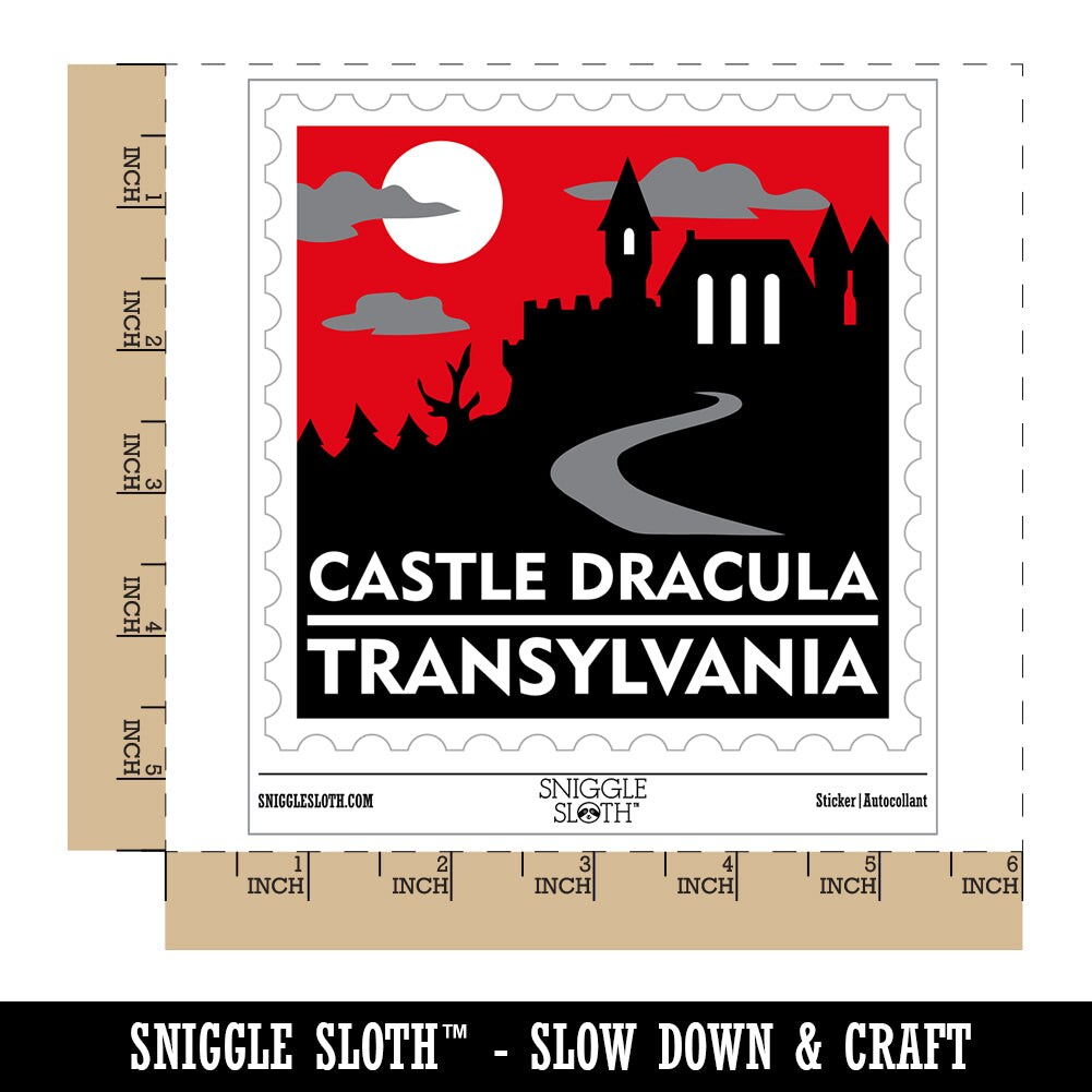 Castle Dracula Transylvania Destination Stamp Waterproof Vinyl Phone ...