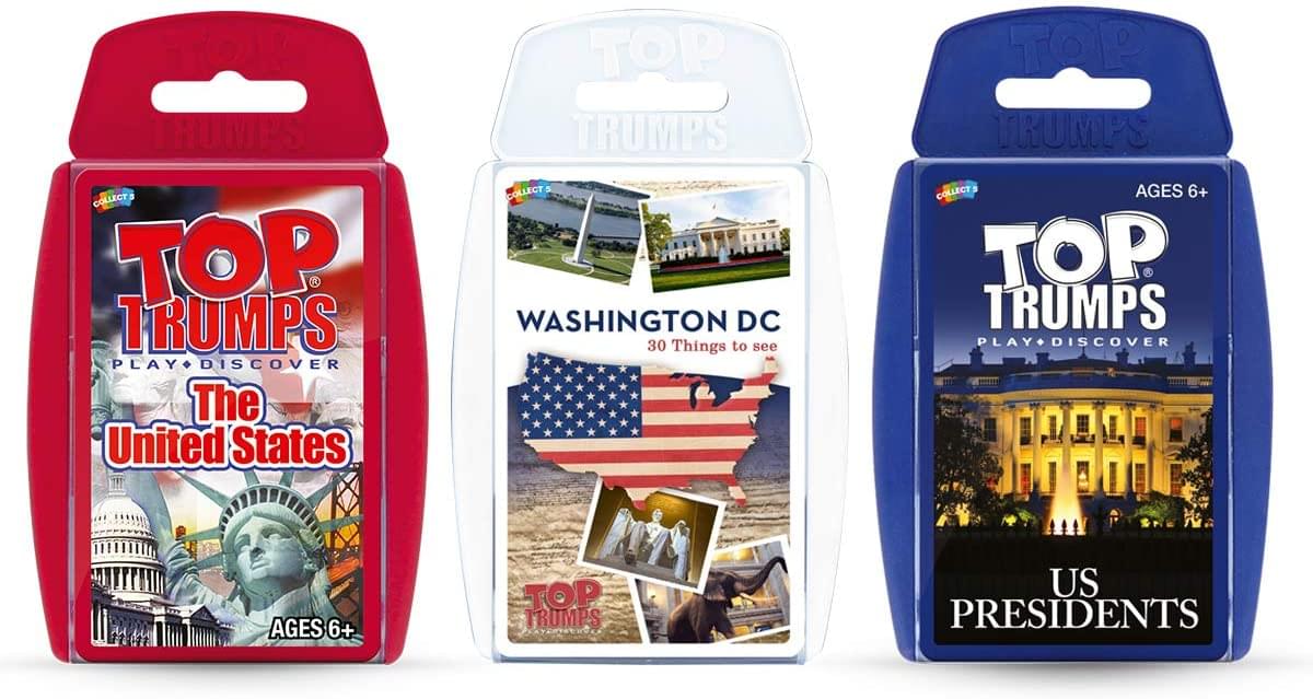 Red White & Blue Top Trumps Card Game Bundle | USA | Presidents ...