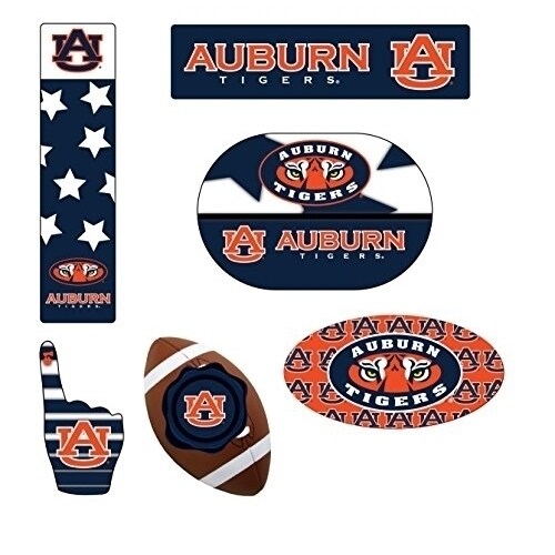 Auburn Tigers 6-Piece Decal Set Ncaa Durable School Spirit Vinyl Decal ...