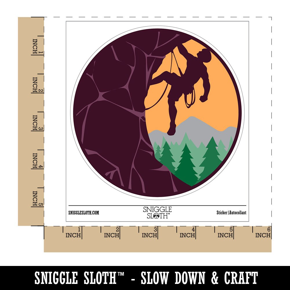 Rock Climbing Moon Stone Wall Mountain Cliff Waterproof Vinyl Phone ...