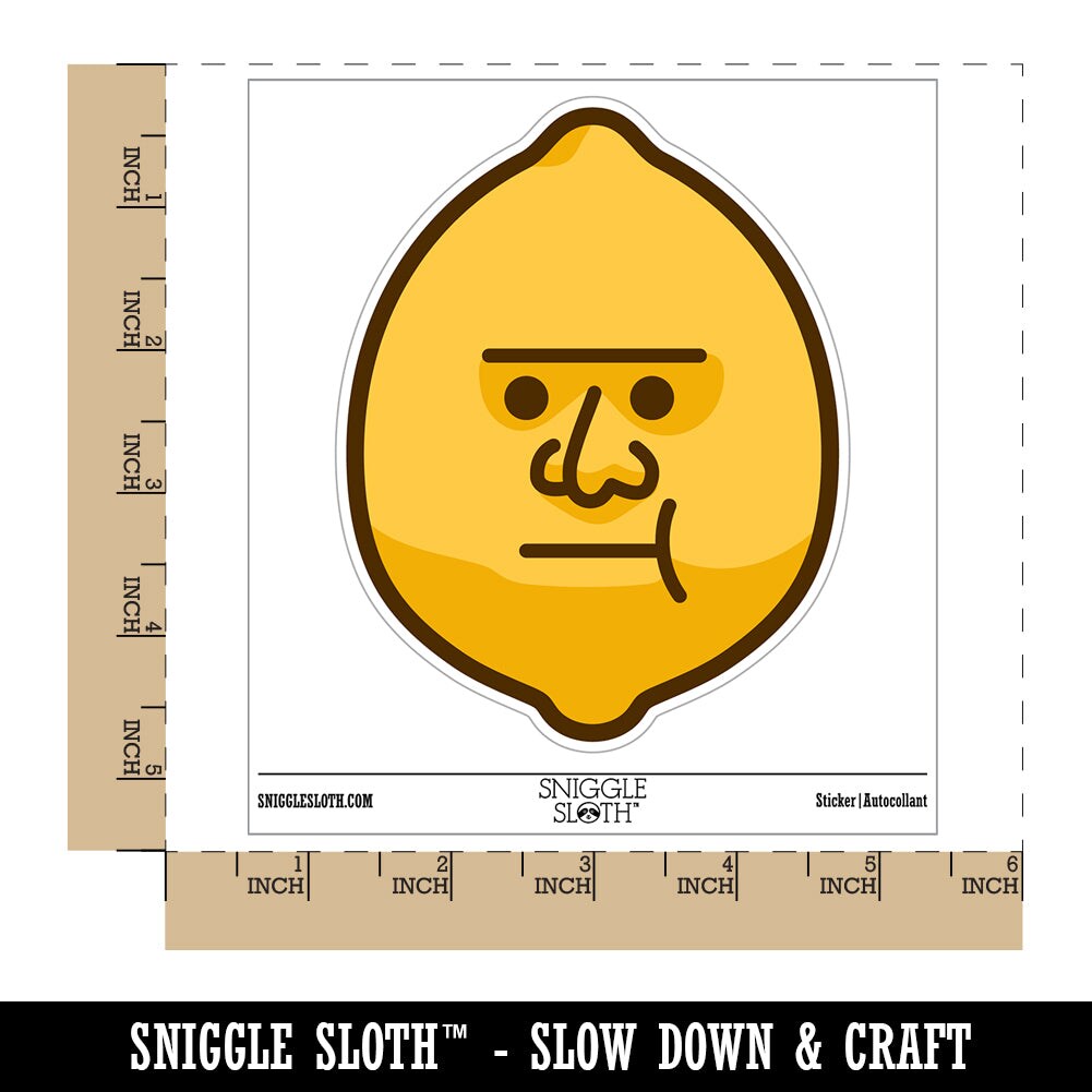 Sour Lemon Head Face Funny Waterproof Vinyl Phone Tablet Laptop Water ...