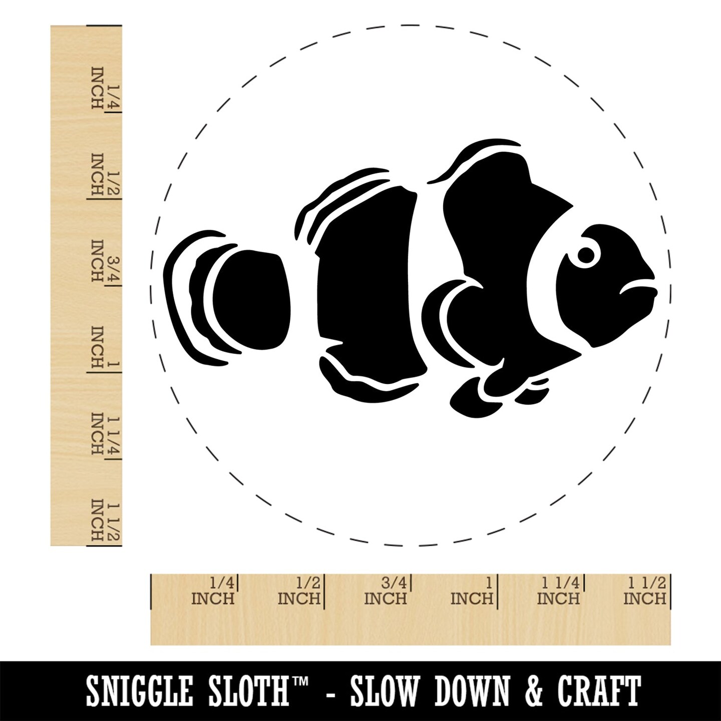 Clownfish Clown Fish Self-Inking Rubber Stamp Ink Stamper for Stamping ...