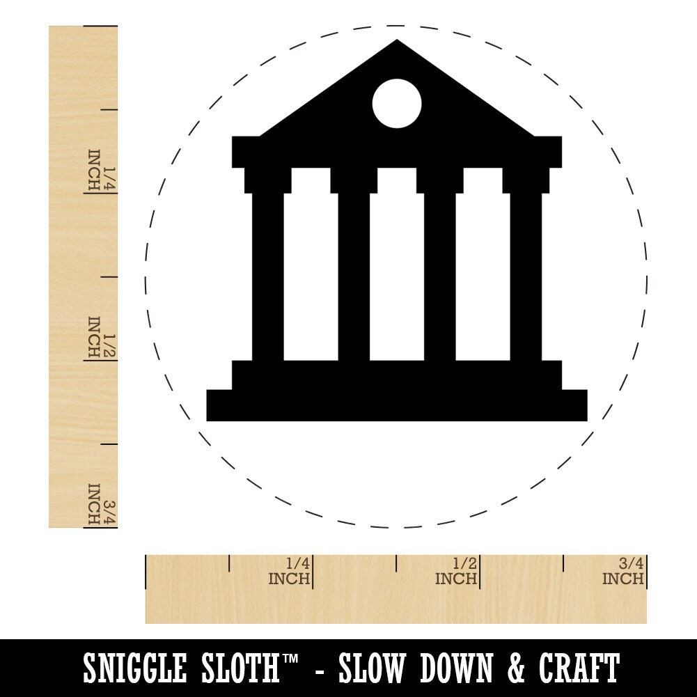 Courthouse Justice Legal Lawyer Judge Icon Self-Inking Rubber Stamp for ...