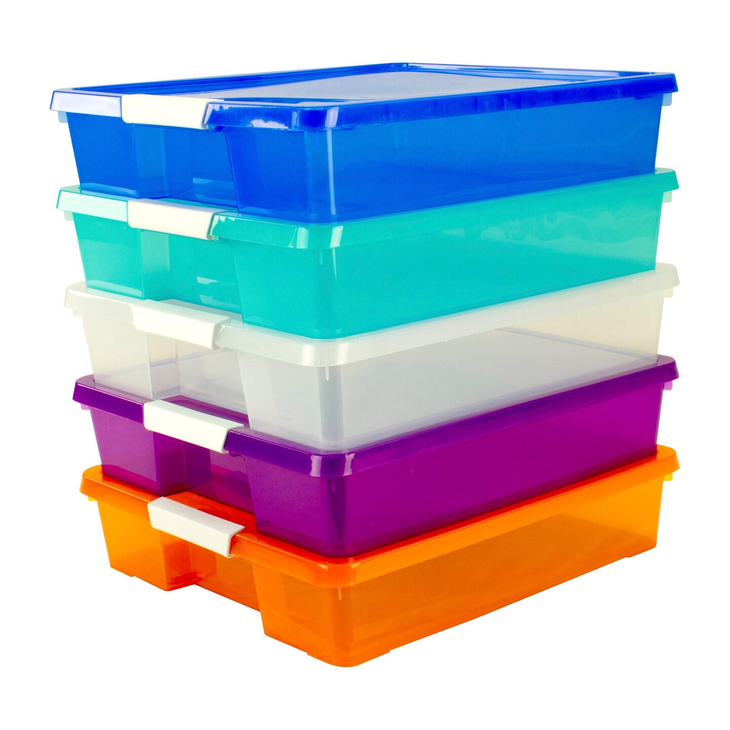 Stack & Store Box Craft Organizer, Assorted Colors, 5-Pack | Michaels