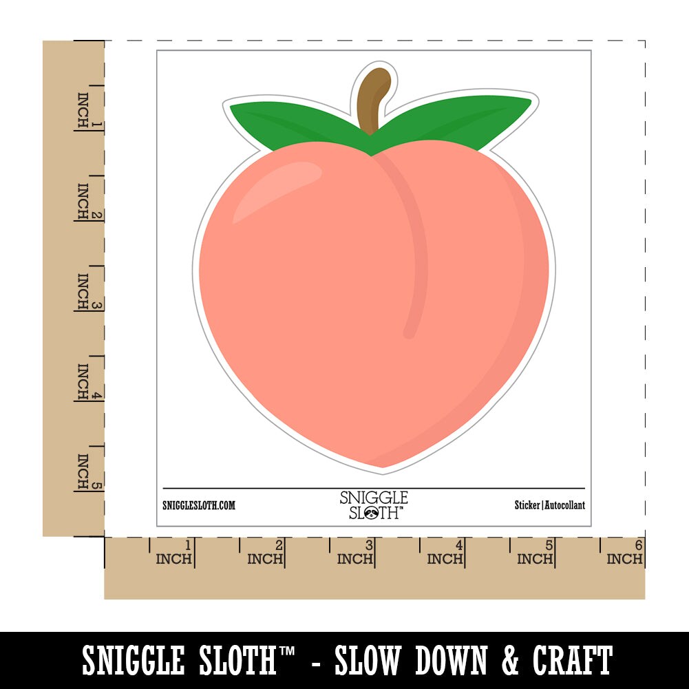 Plump Peach Solid Waterproof Vinyl Phone Tablet Laptop Water Bottle ...