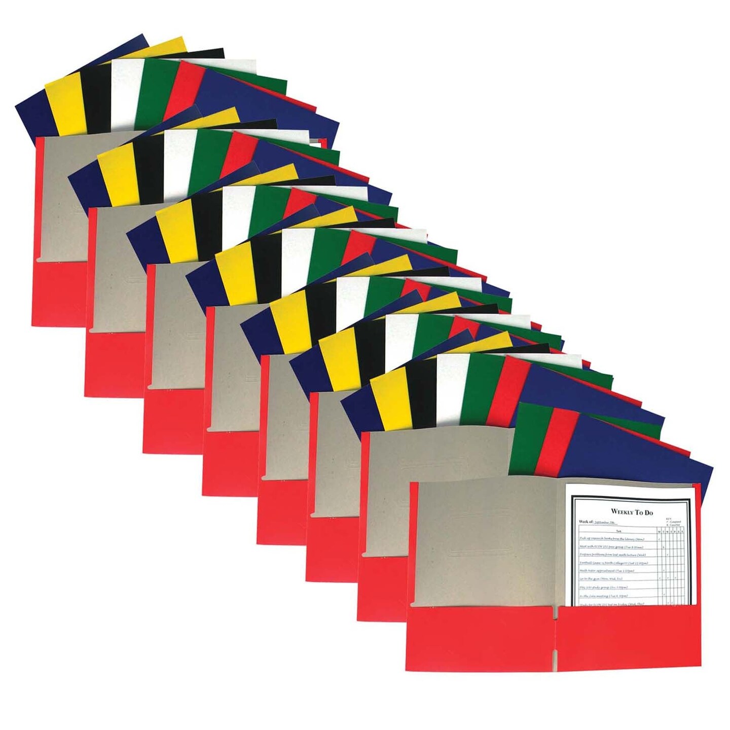 Paper Portfolio Without Prongs, Assorted, Pack of 60 | Michaels