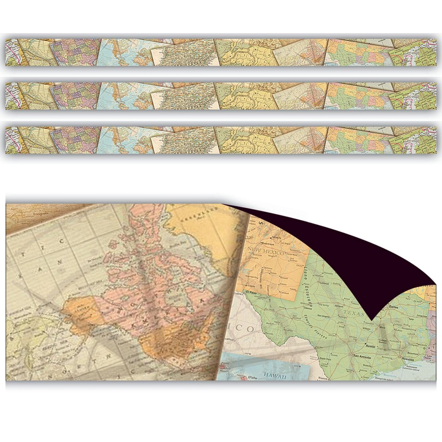 Travel the Map Magnetic Border, 24 Feet Per Pack, 3 Packs | Michaels