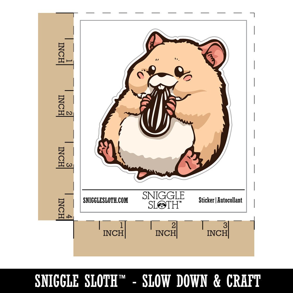 Darling Hamster Rodent Enjoying Sunflower Seed Waterproof Vinyl Phone ...