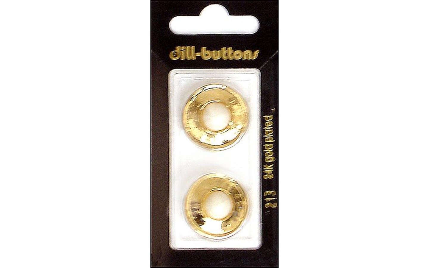 Dill Buttons 23mm 2pc Shank Metal Gold | Michaels