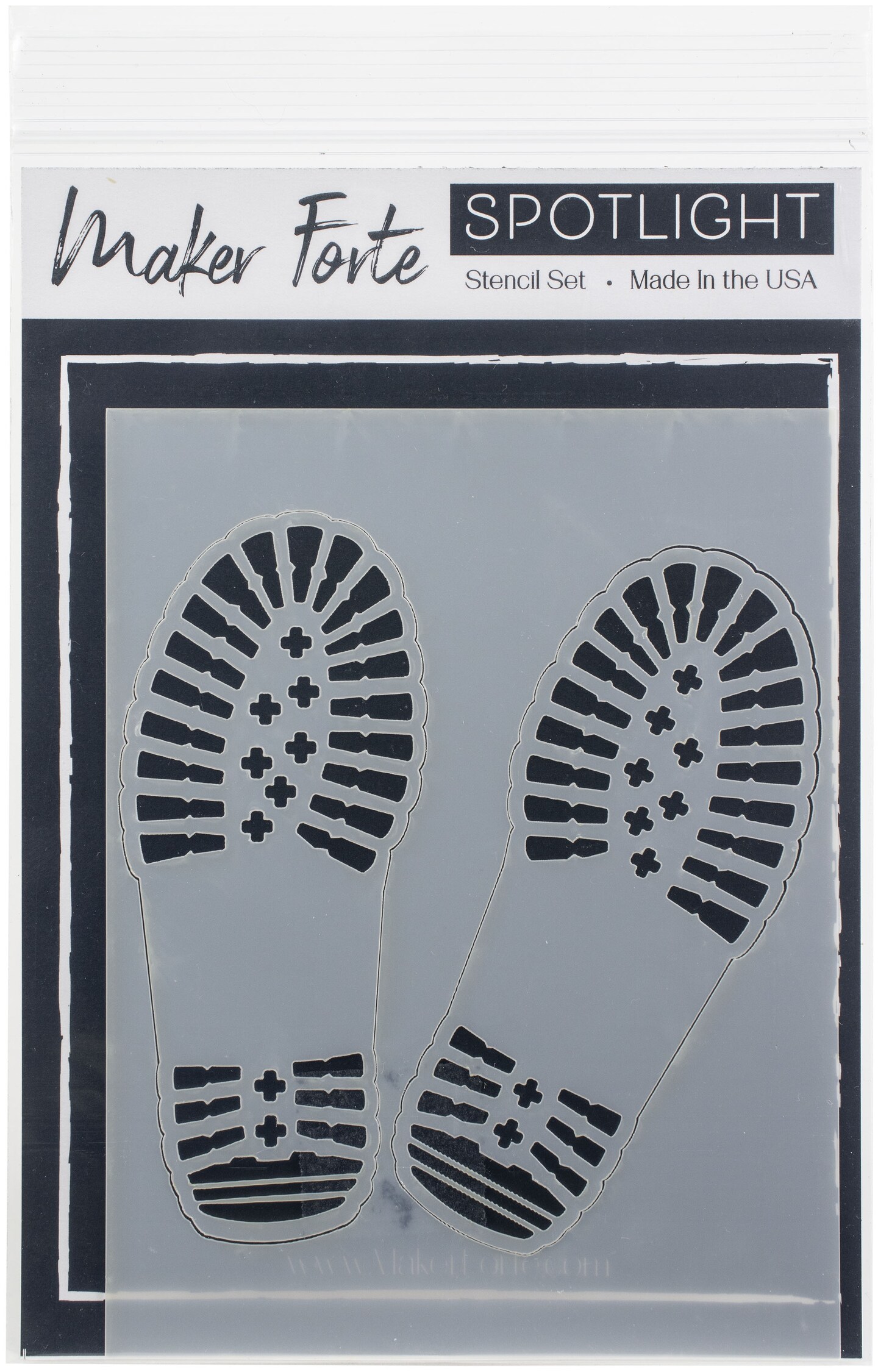 Maker Forte Layered Stencils 6"X6"-Army Footprints | Michaels