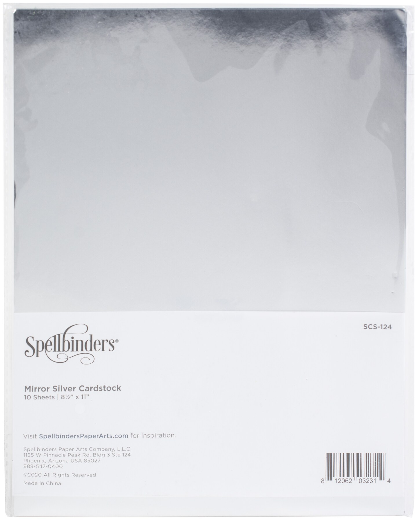 Spellbinders Color Essentials Cardstock 8.5"X11" 10/Pkg-Mirror Silver ...