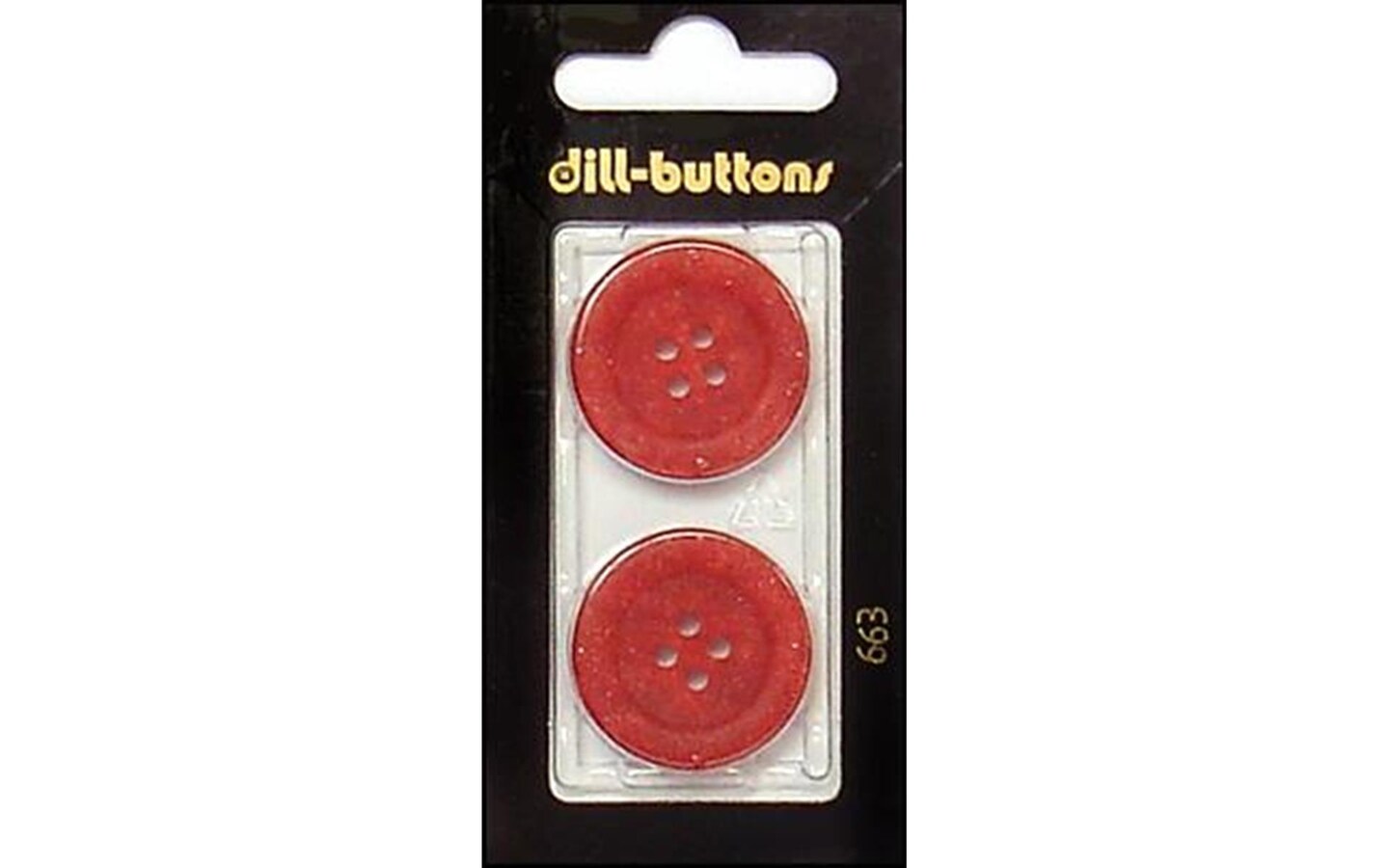 Dill Buttons 25mm 2pc 4 Hole Red, Model: DIL037 | Michaels