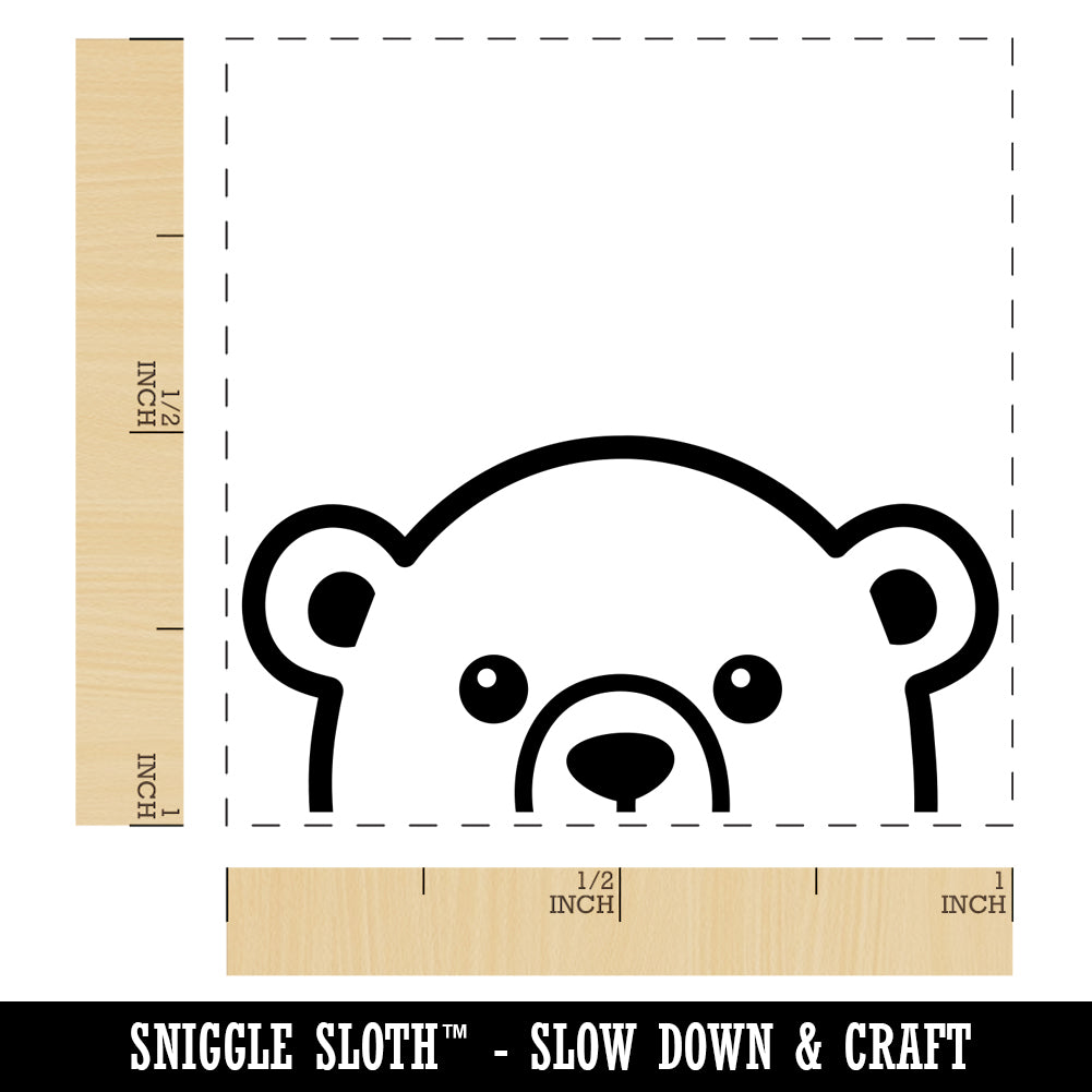 Peeking Polar Bear Self-Inking Rubber Stamp Ink Stamper | Michaels