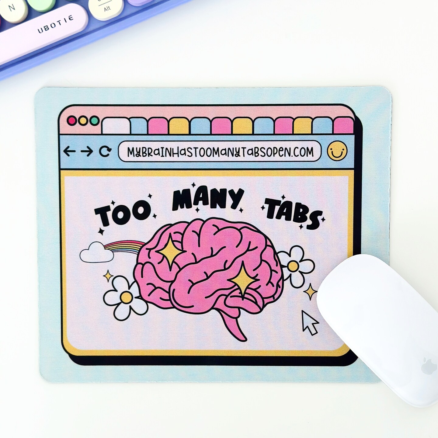 Cute Mouse Pad, Fun Desk Accessories, mouse pad, retro home office, pad ...