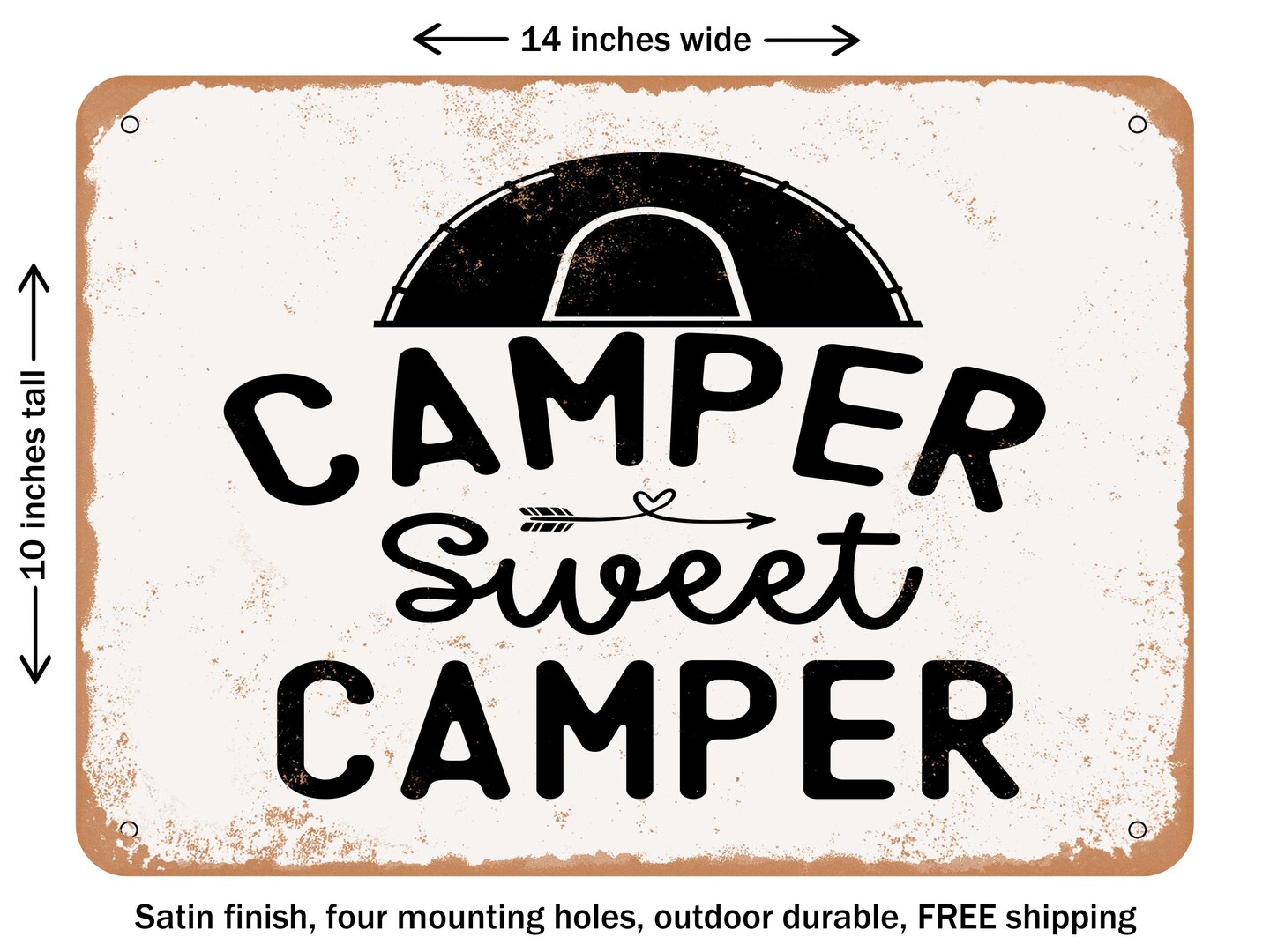 DECORATIVE METAL SIGN - Camper Sweet Camper - Vintage Rusty Look | Michaels