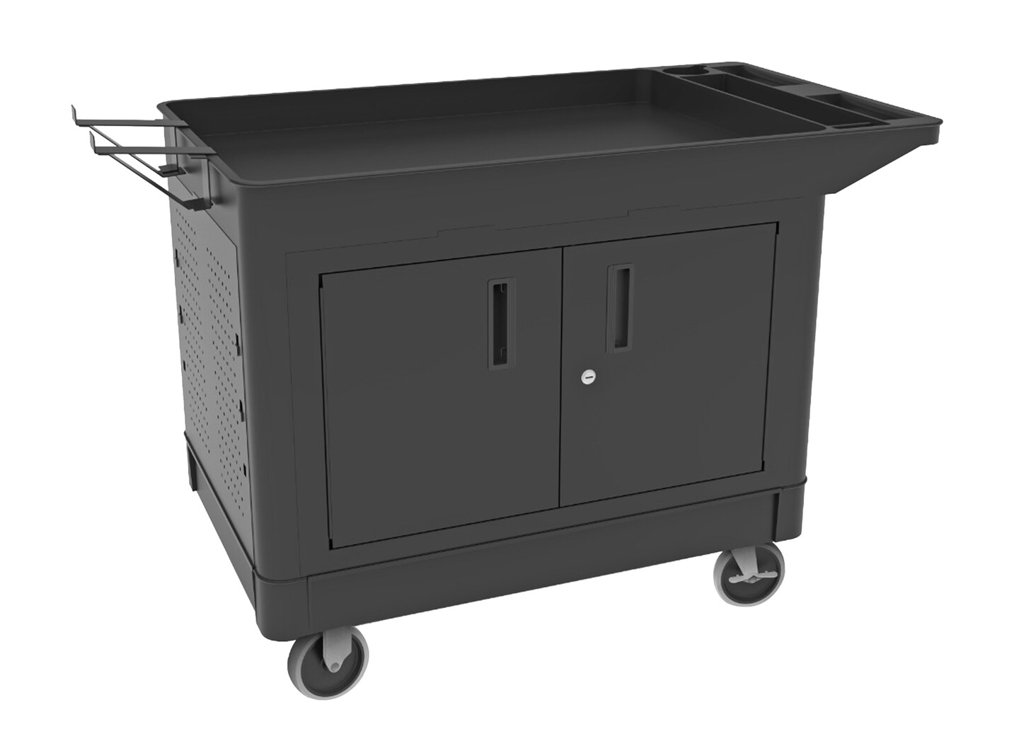 Luxor Office Multipurpose Industrial Work Utility Cart with Locking ...