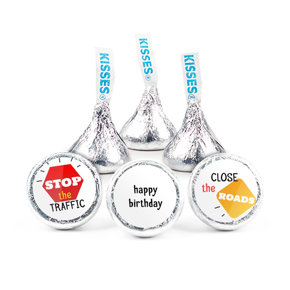 100ct Construction Birthday Candy Party Favors Hershey's Kisses Milk ...
