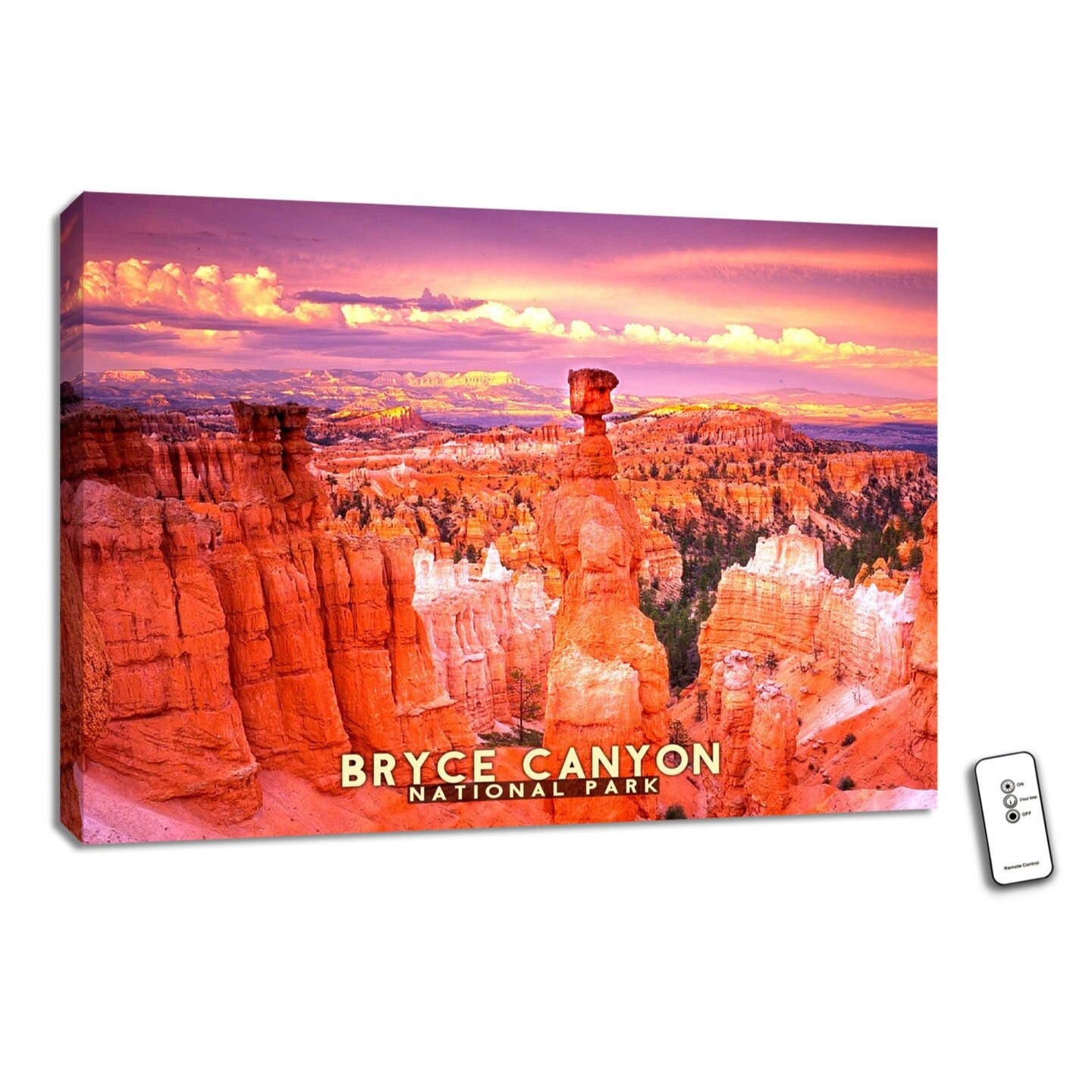 Glow Decor Orange and White Bryce Canyon National Parks Wall Art Decor ...