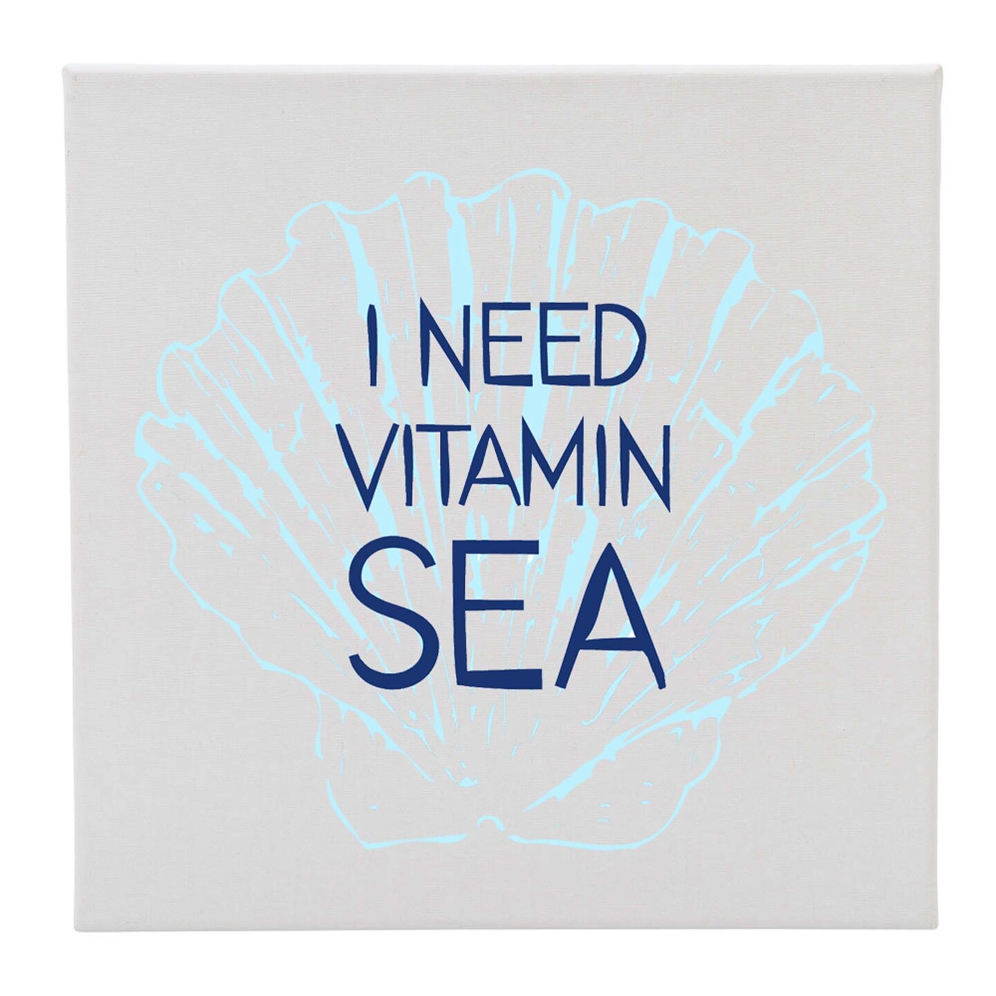 Contemporary Home Living 12" White Square Canvas in Wooden Frame with ...