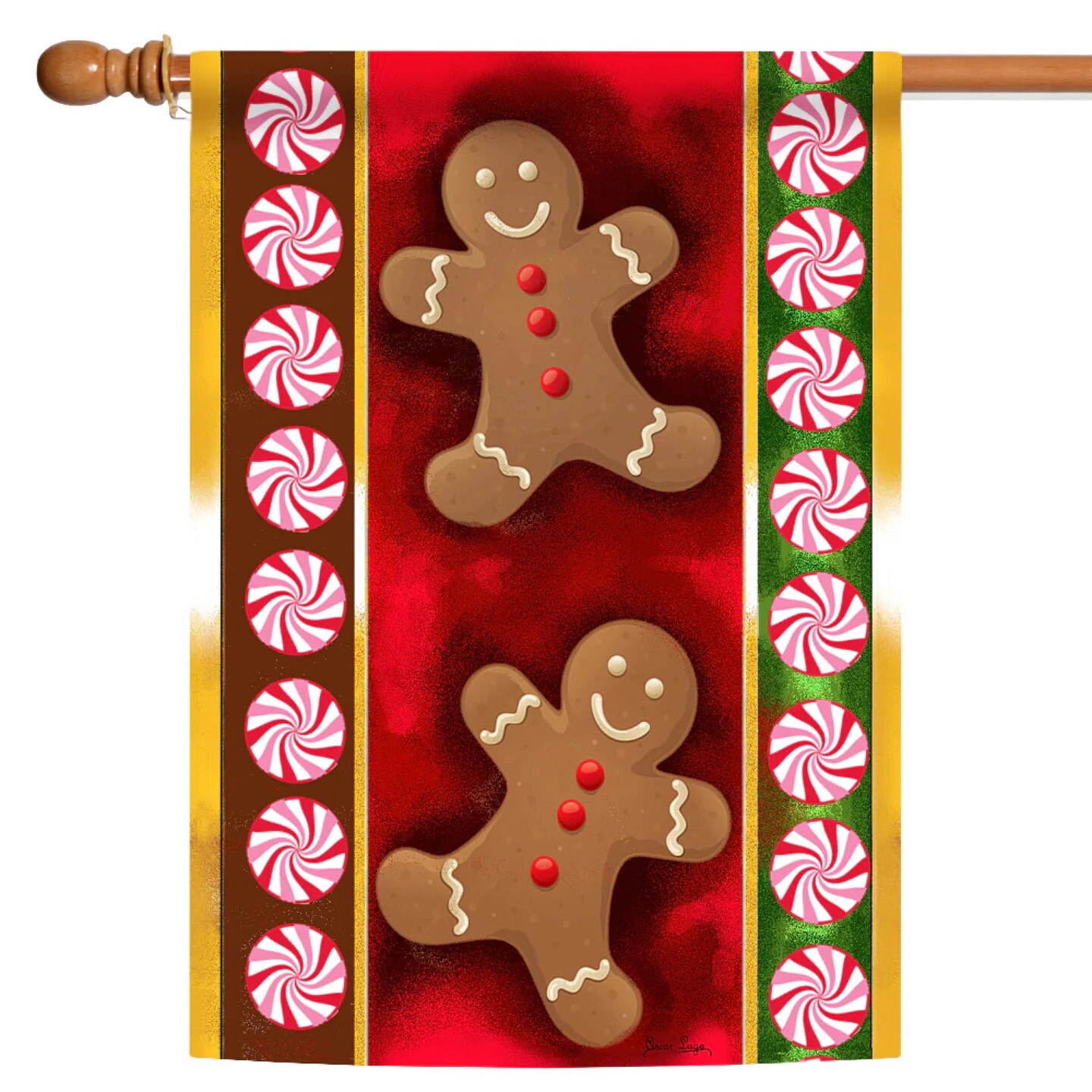 Toland Home Garden Christmas Gingerbread Men Outdoor House Flag 40' x ...