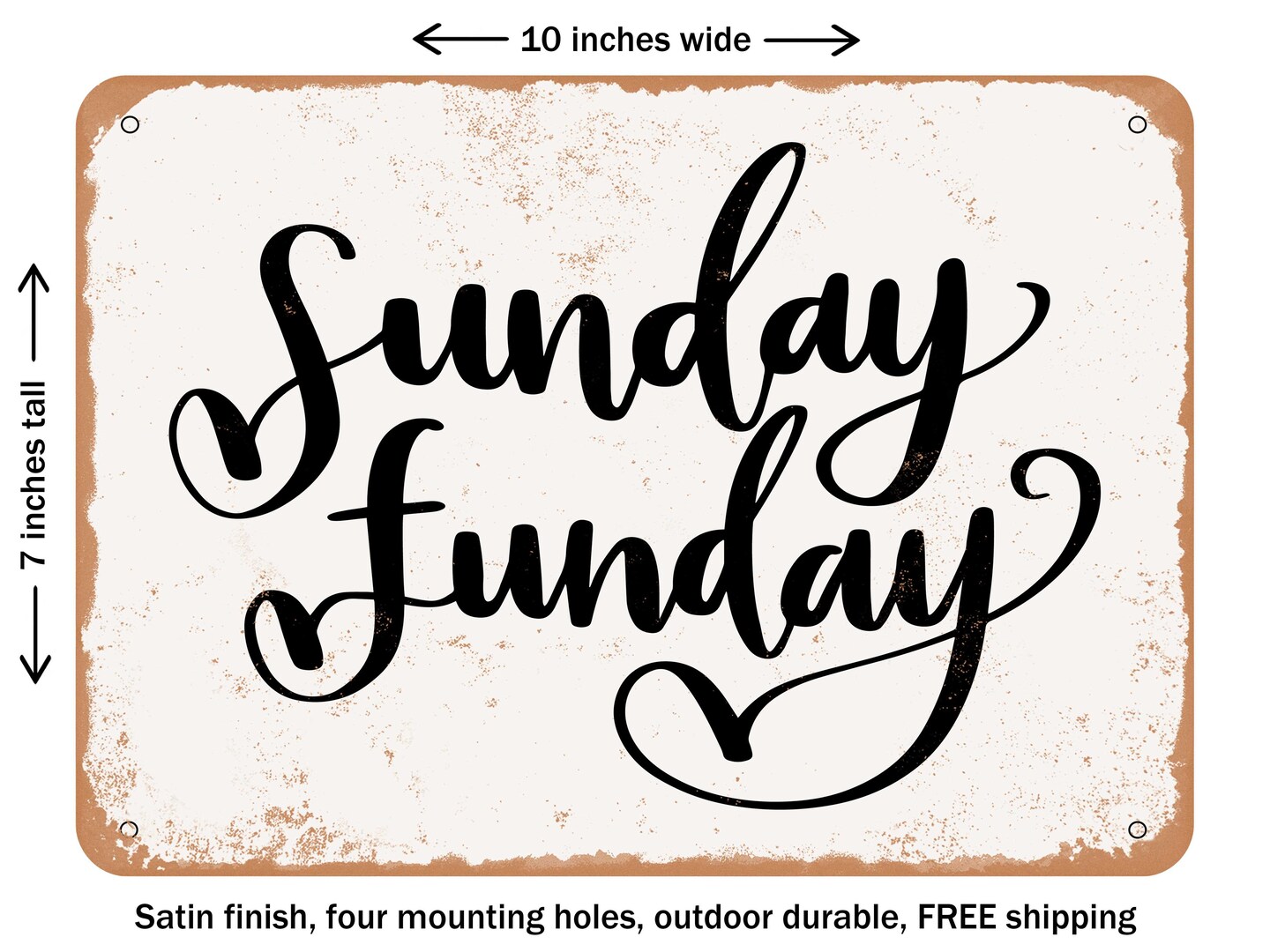 DECORATIVE METAL SIGN - Sunday Funday - Vintage Rusty Look | Michaels