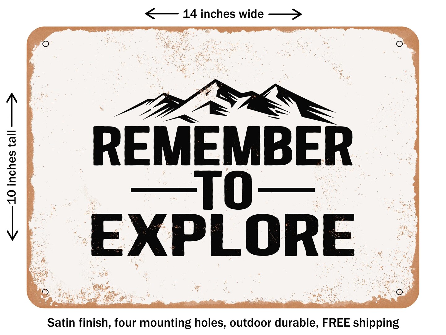 DECORATIVE METAL SIGN - Remember to Explore - Vintage Rusty Look | Michaels