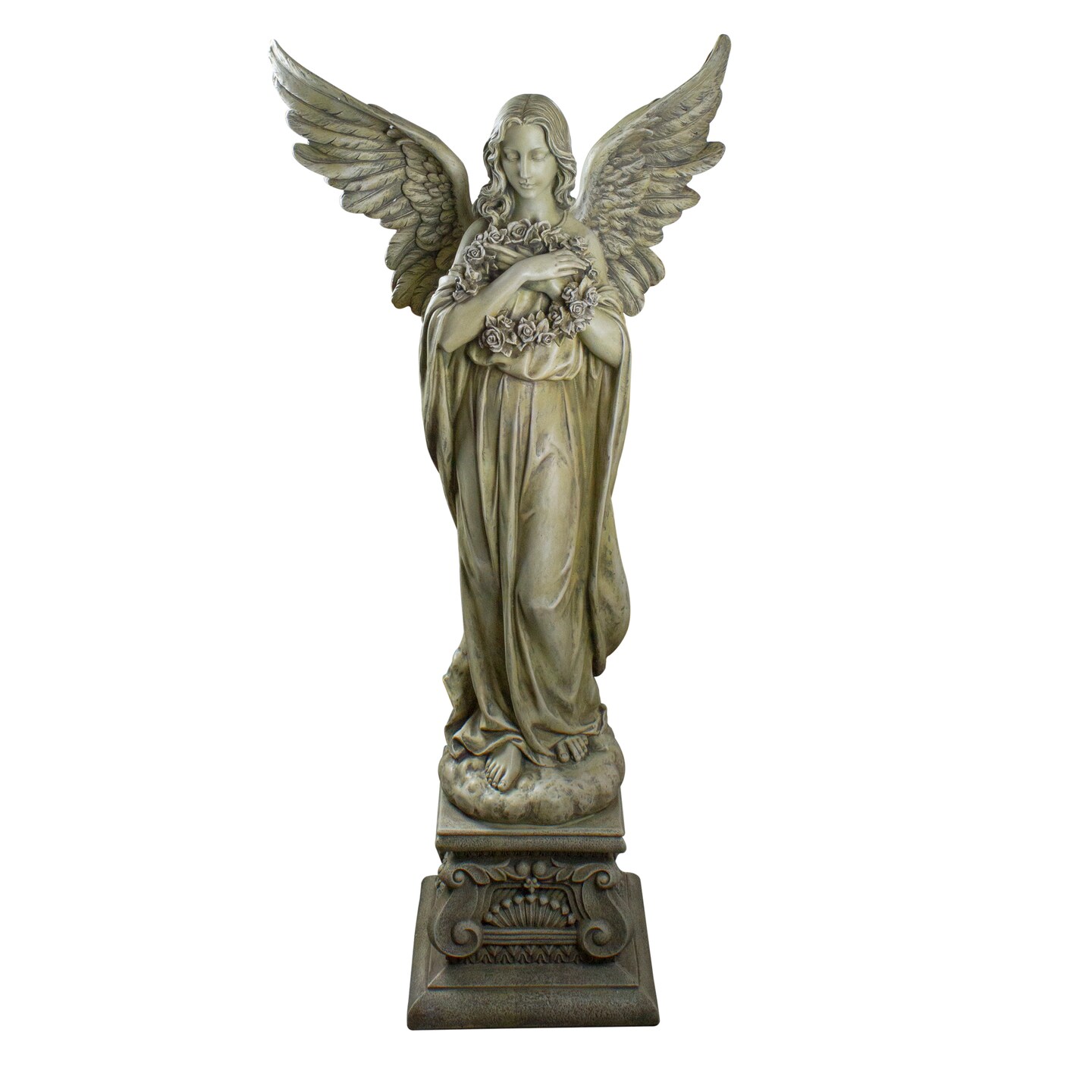 Roman 48" Joseph's Studio Celestial Angel Holding Wreath Garden Statue | Michaels