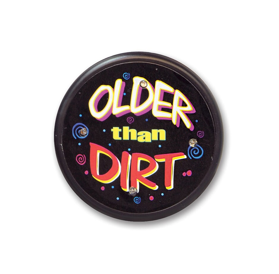 Beistle Pack of 6 Black and red "Older than Dirt" Flashing Birthday ...