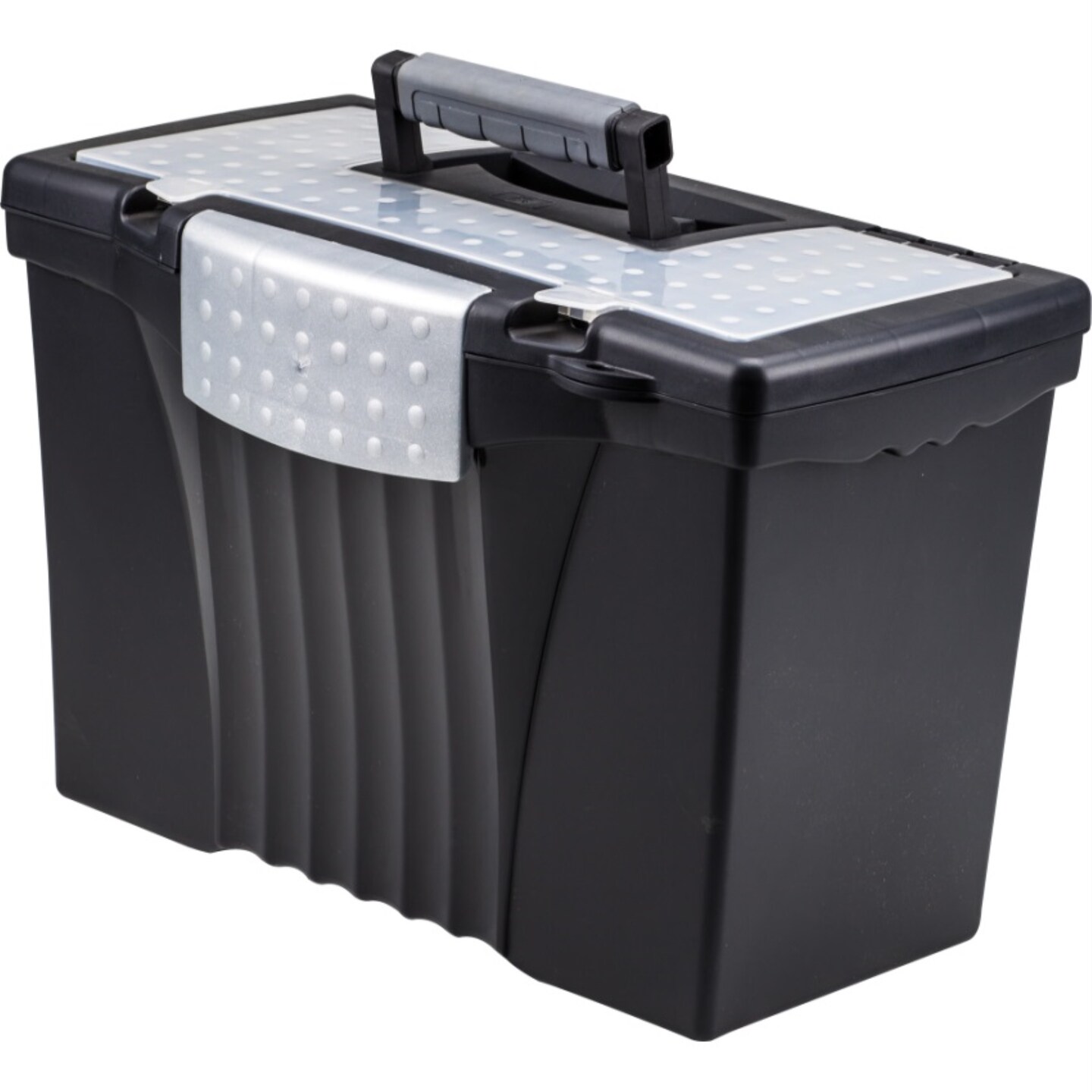Storex Portable File Box with Organizer Lid, Letter/Legal, Black | Michaels