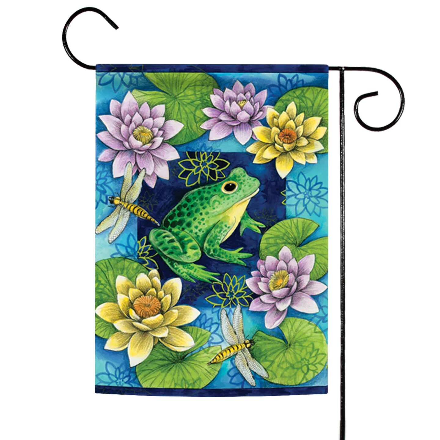 Toland Home Garden Frog and Waterlilies Outdoor Garden Flags 18" x 12.5 ...