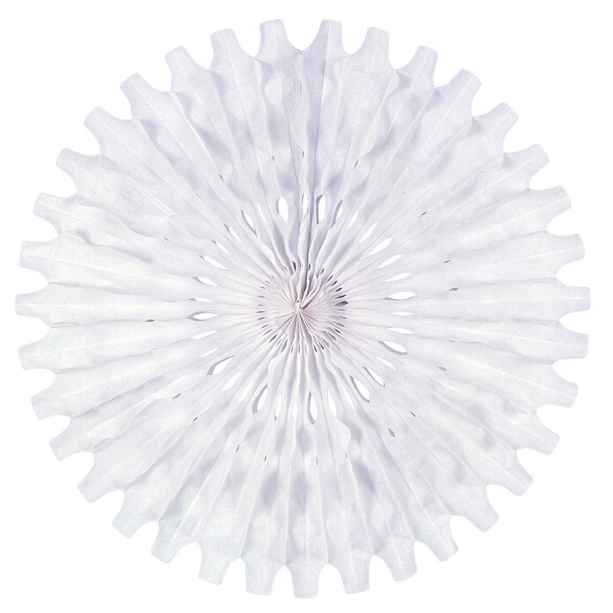 Beistle Club Pack of 12 Snow White Tissue Fan Hanging Decorations 25 ...