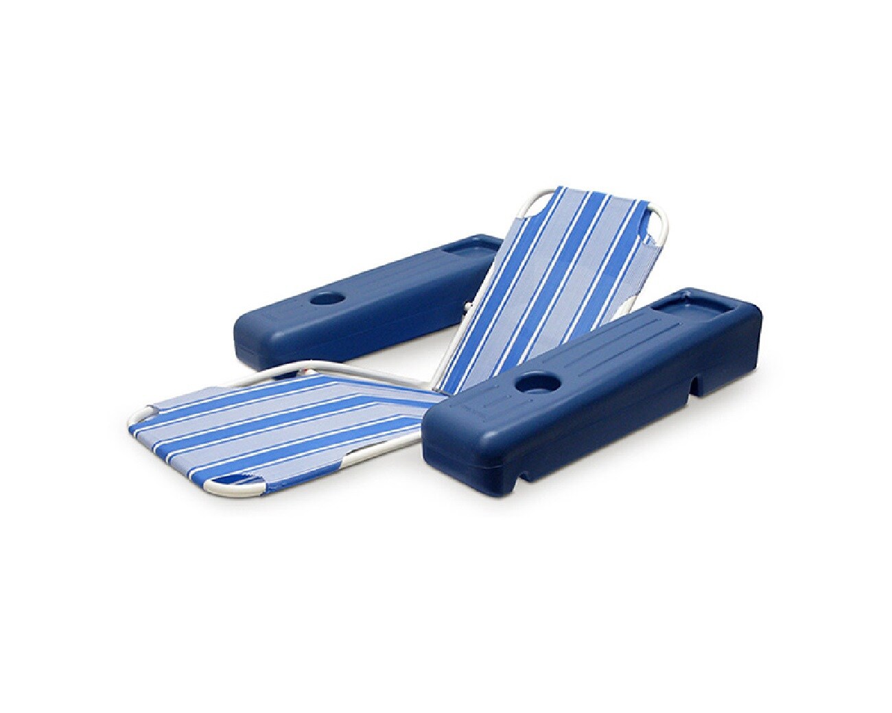 Swim Central Blue and White Striped Caribbean Floating Swimming Pool ...