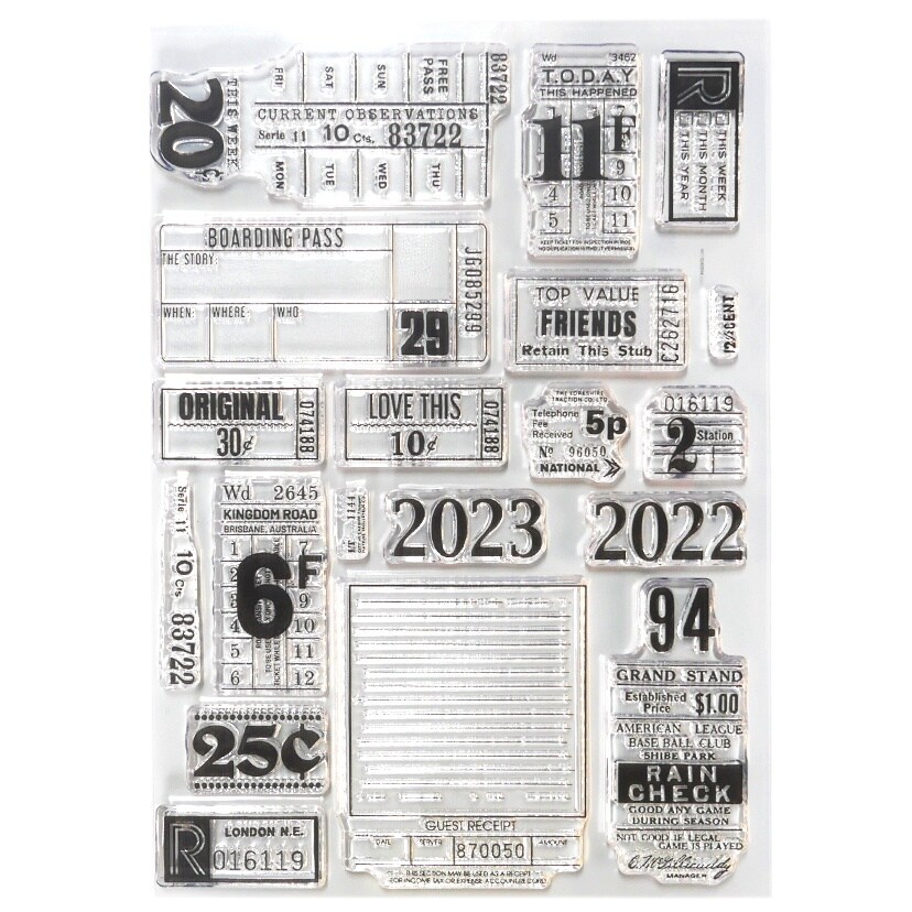 Elizabeth Craft Clear Stamps-Tickets | Michaels