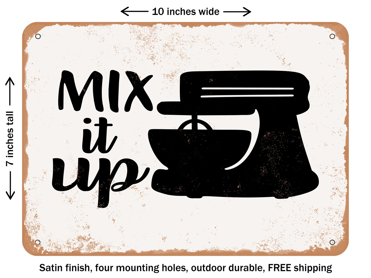 DECORATIVE METAL SIGN - Mix It Up - Vintage Rusty Look | Michaels