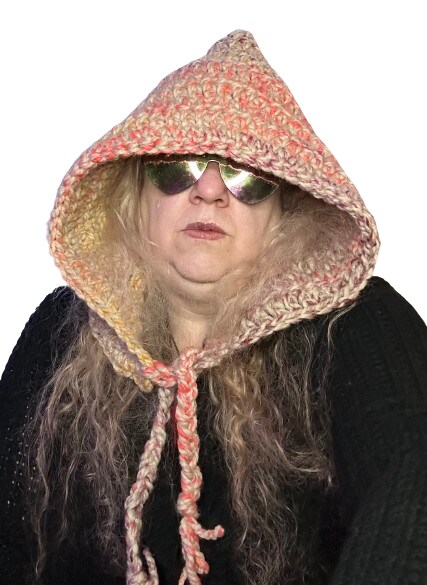 Hand Crochet Pastel Hood With Braids, Cosplay Hood In Pastels For Her ...