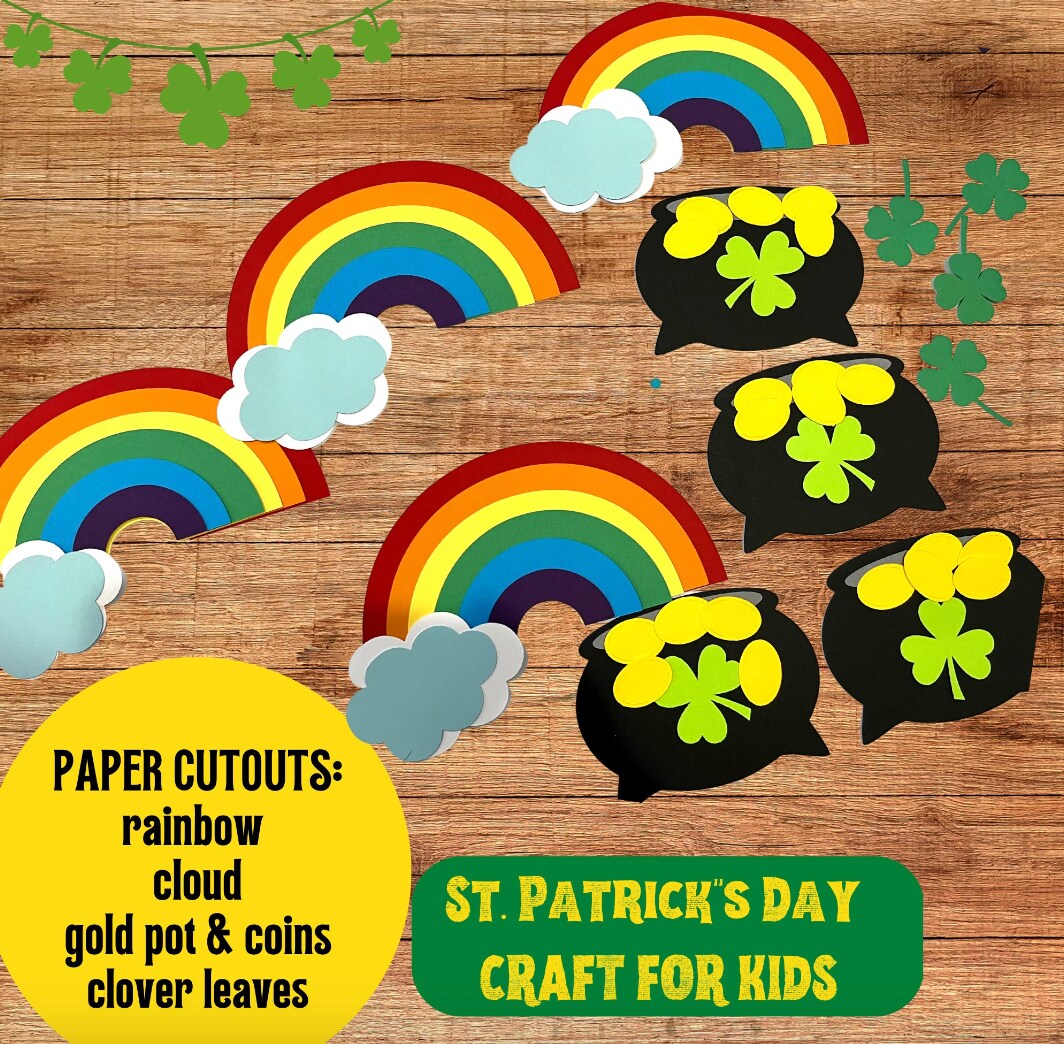 ST. PATRICKS DAY Craft For Kids, Rainbow Paper Craft Preschool crafts ...