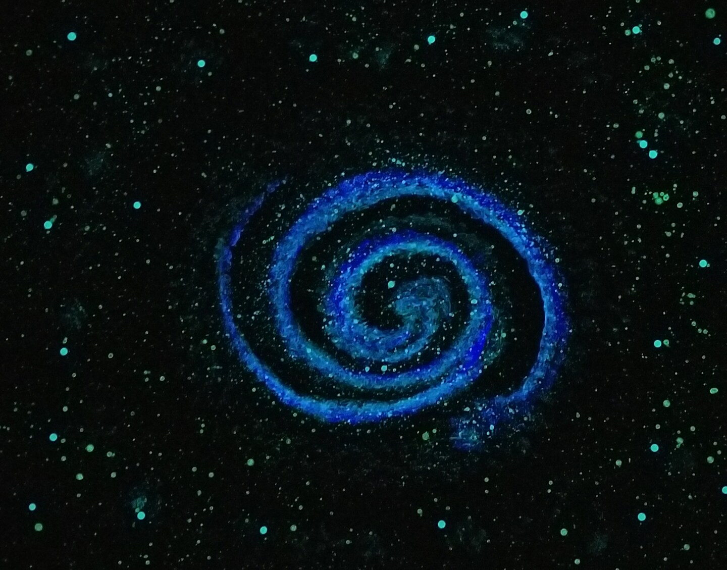 Glow in the Dark Whirlpool Galaxy Decal, for white or light surfaces ...