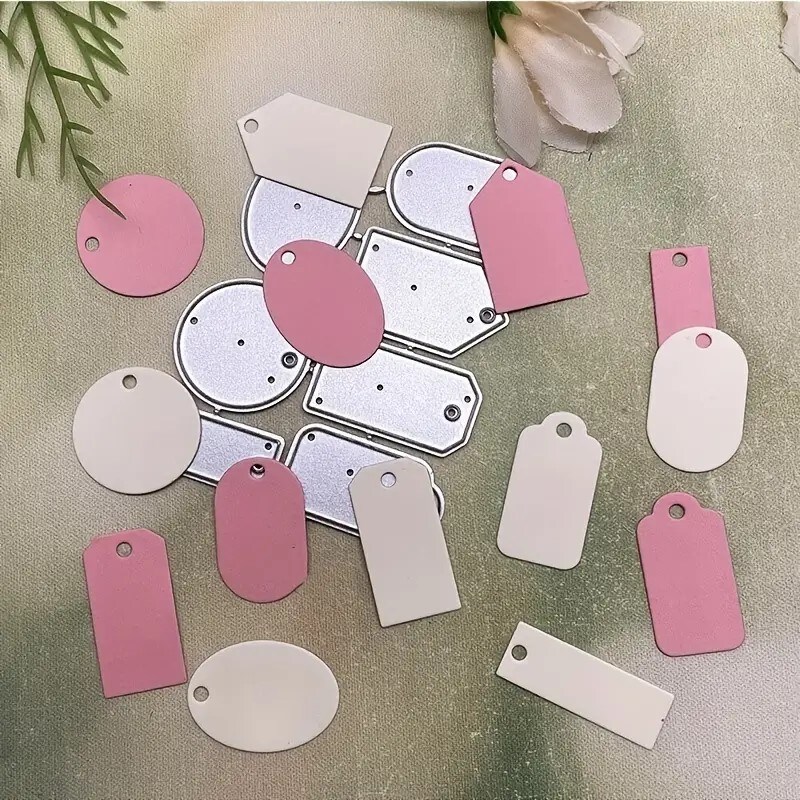 Designer Metal Mini Tags Cutting Dies 7 Piece Set | Michaels