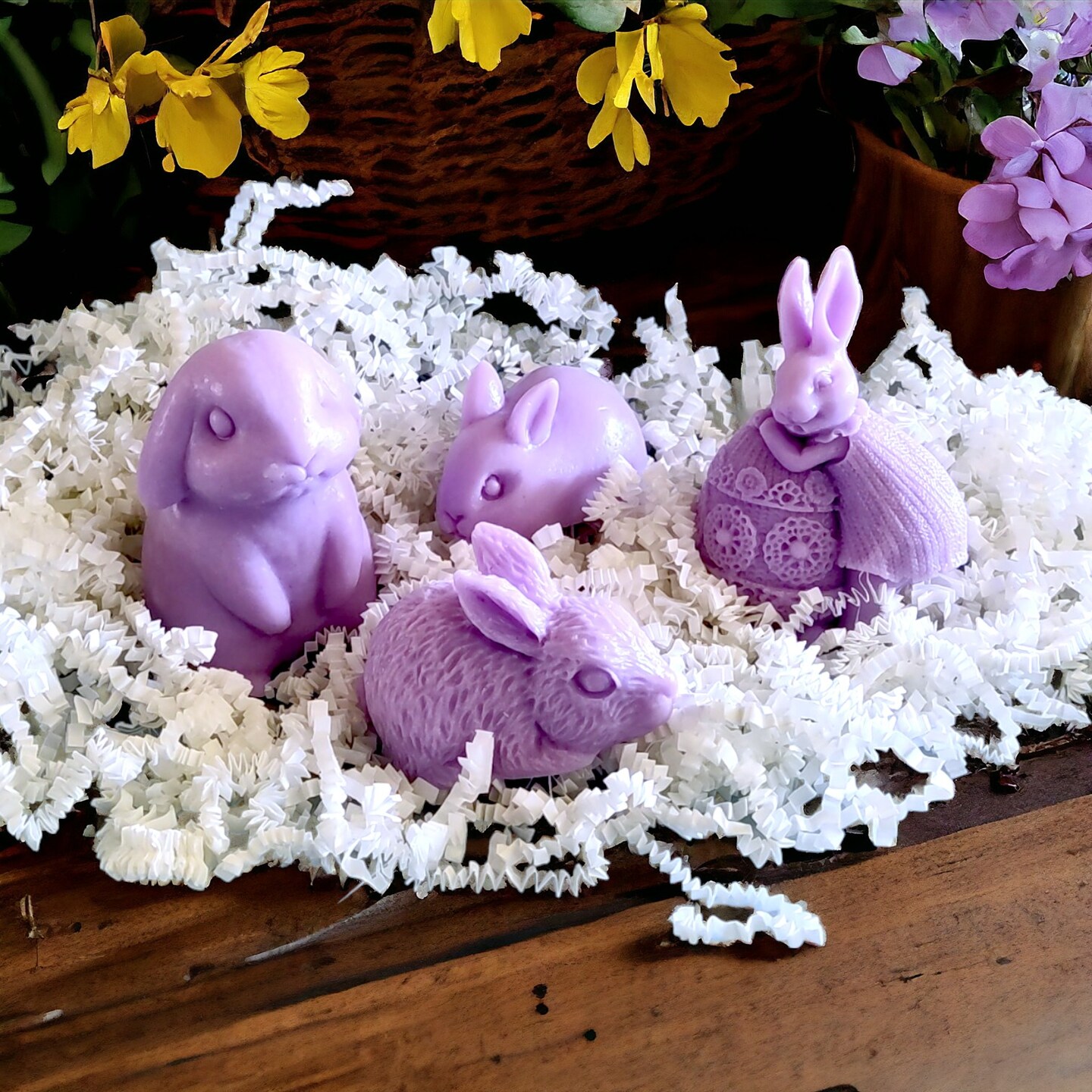 Lavender Easter Basket Bunny Soaps | MakerPlace by Michaels