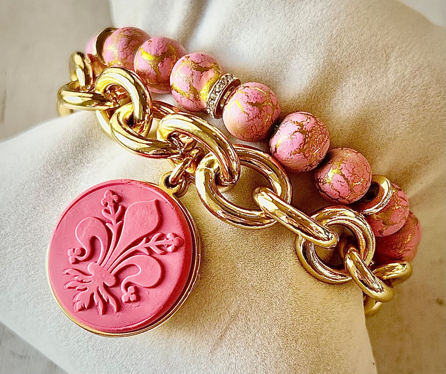 Florence Lily Charm Bracelet Stack, Firenze Lily Jewelry, Giglio of ...